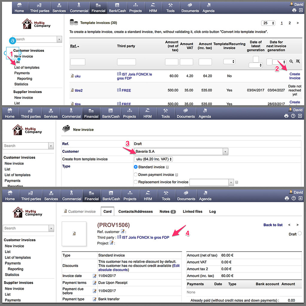 Template invoices - Using my Dolibarr - Dolibarr international forum