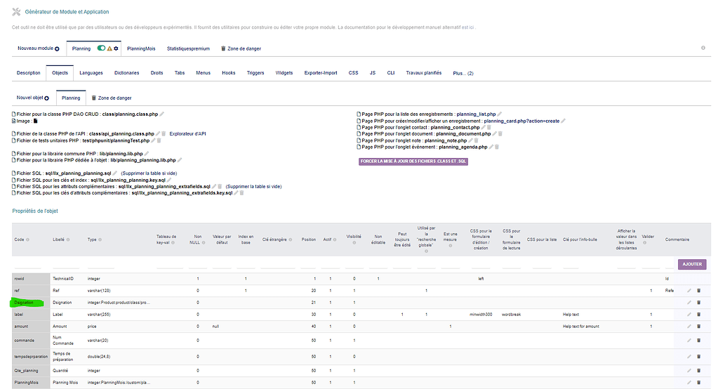 Display product list with module builder - Other native modules - Dolibarr international forum