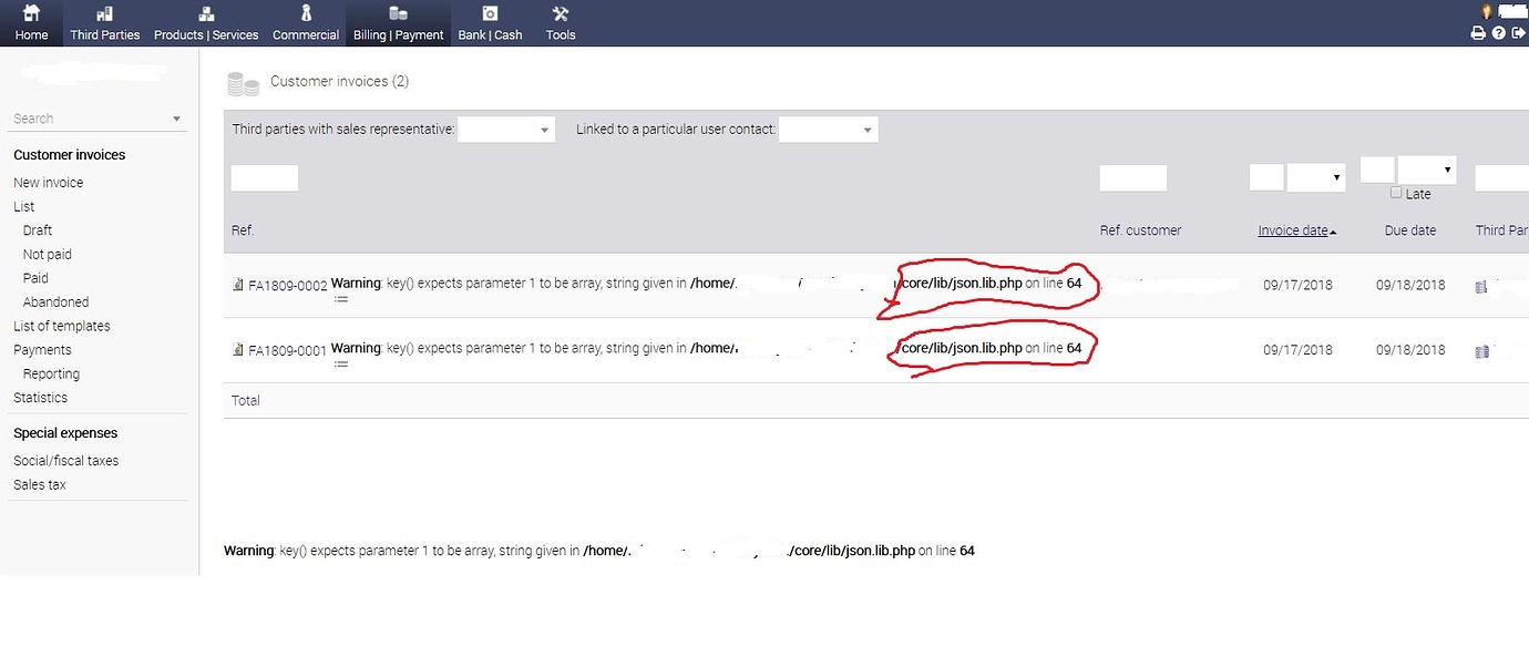 SOLVED: Warning: key() expects parameter 1 to be array - Using my Dolibarr - Dolibarr ...