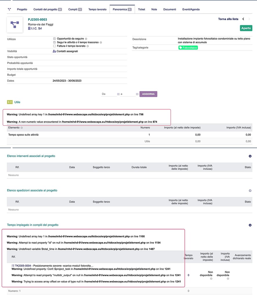 Various php errors - Installing my Dolibarr - Dolibarr international forum