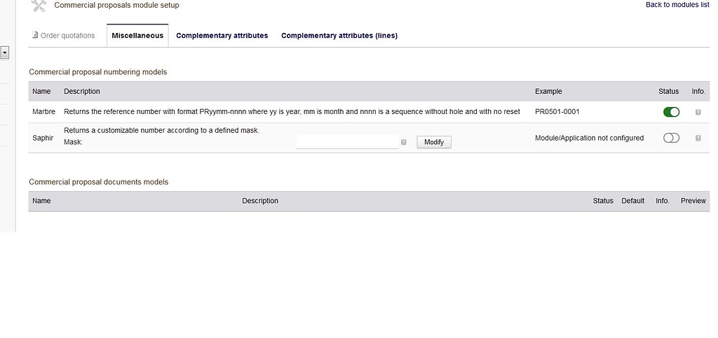 Empty "Commercial proposal documents models" list? - Using my Dolibarr - Dolibarr international ...