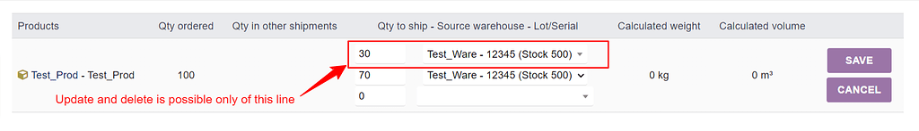 In shipment line item stock lot delete or update the qty - Using my Dolibarr - Dolibarr ...