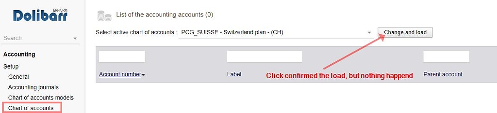 Chart of accounts can not be loaded / 8.0.2 - Using my Dolibarr ...