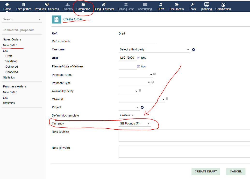 Sales currency dropdown - how to see another currency - CRM/SRM Modules ...