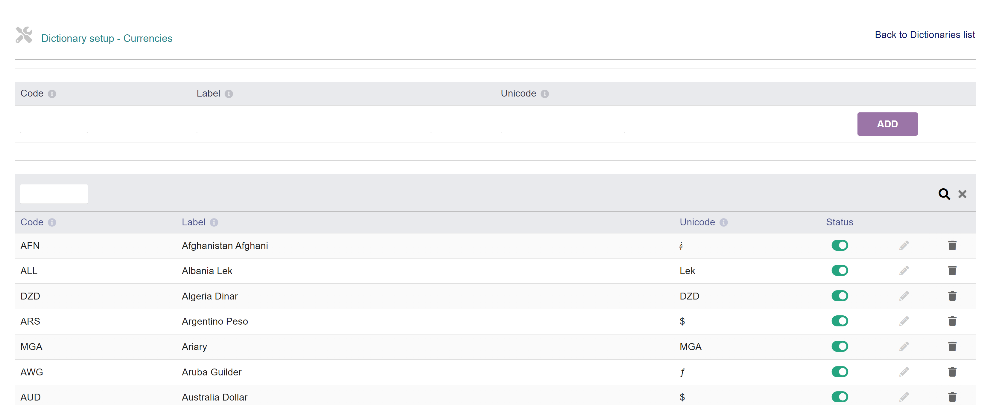 Adding a new Currency! - Using my Dolibarr - Dolibarr international forum