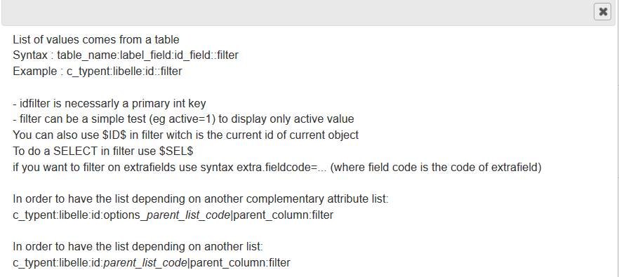 Complimetary Attribute - Select from Table with Fi - Using my Dolibarr ...