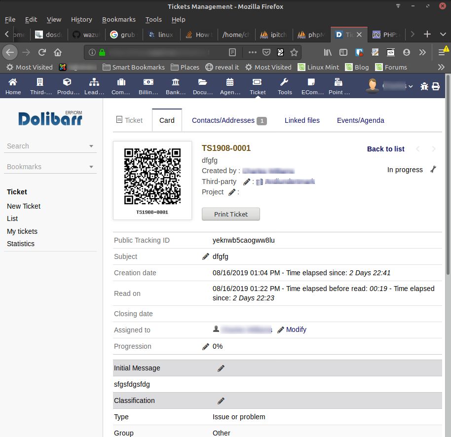 QR codes for Ticket module - Using my Dolibarr - Dolibarr international forum
