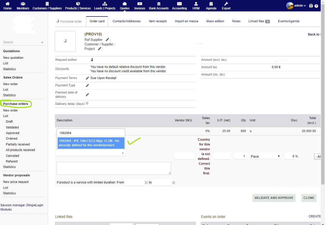 Predefined List of products displays full list - Using my Dolibarr - Dolibarr international forum